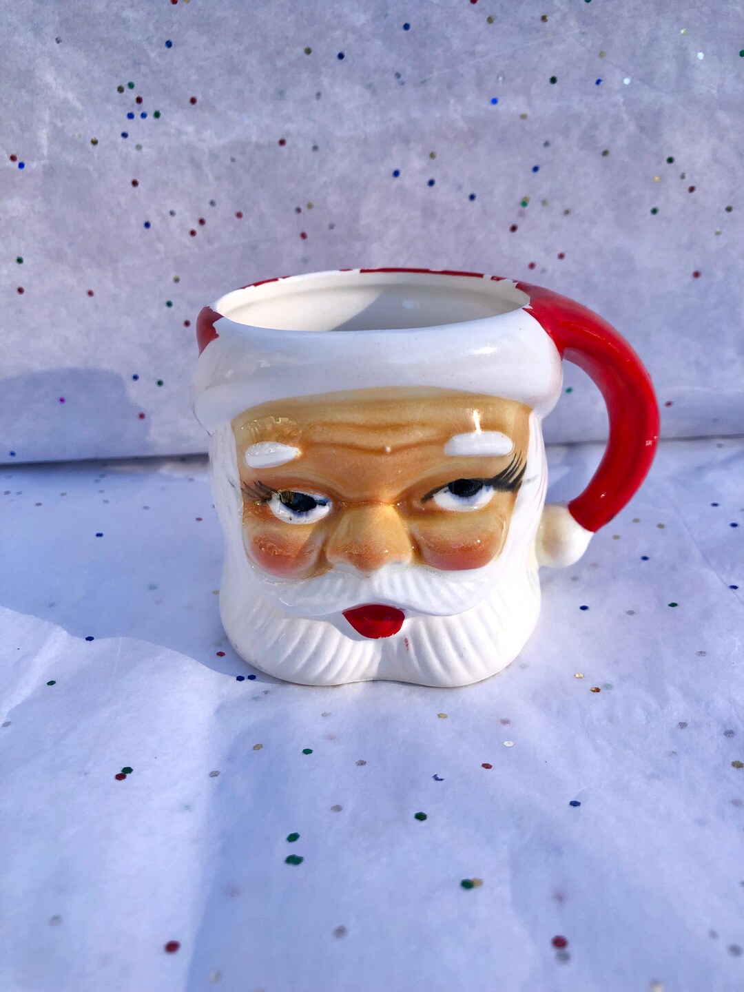 Vintage Santa Head Mug 50s Ceramic Holiday Decor Retro Kitsch MCM - Etsy
