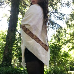 Vintage Hand Embroidered Shawl Wrap Kashmiri Sozni Super Soft Pashmina ...