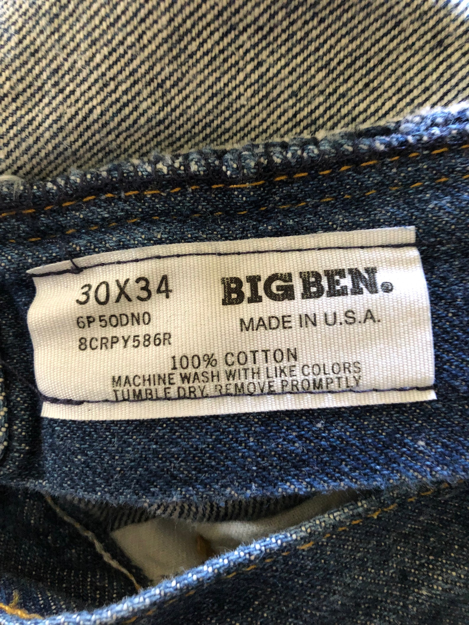 Vintage Big Ben Jeans 90s High Waist Straight Leg Jeans Dark - Etsy