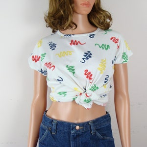 Vintage Squiggle Shirt 80s Colorful Novelty Print Fun Kitsch Retro ...