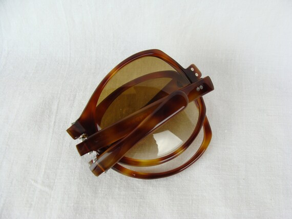 Vintage Foldable Sunglasses 70s Eye Benders Beta Faux… - Gem