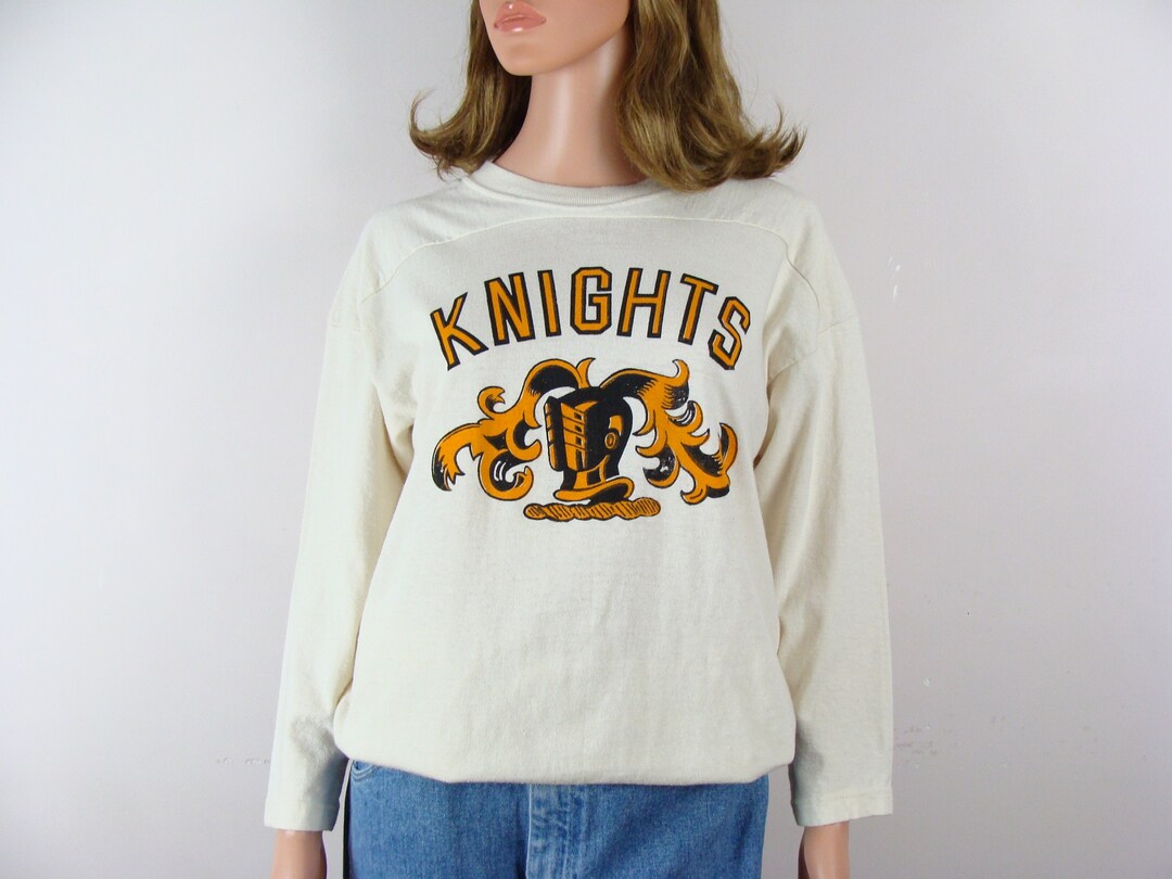 Vintage Knights Shirt 90s Long Sleeve Football Shirt Athletic Top ...