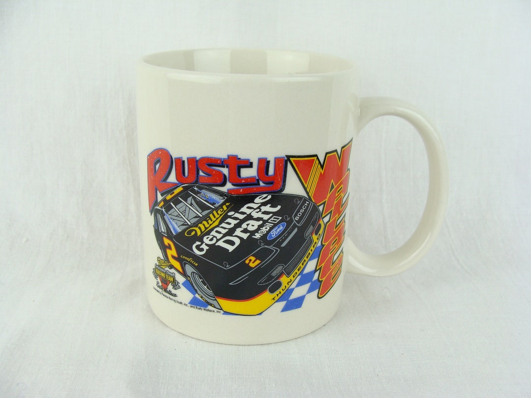 Vintage Rusty Wallace Mug 90s Nascar Coffee Mug Number 2 Thunderbird ...