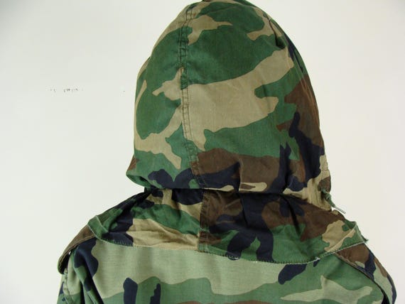 Vintage Army Jacket 80s Cold Weather Field Woodland C… - Gem