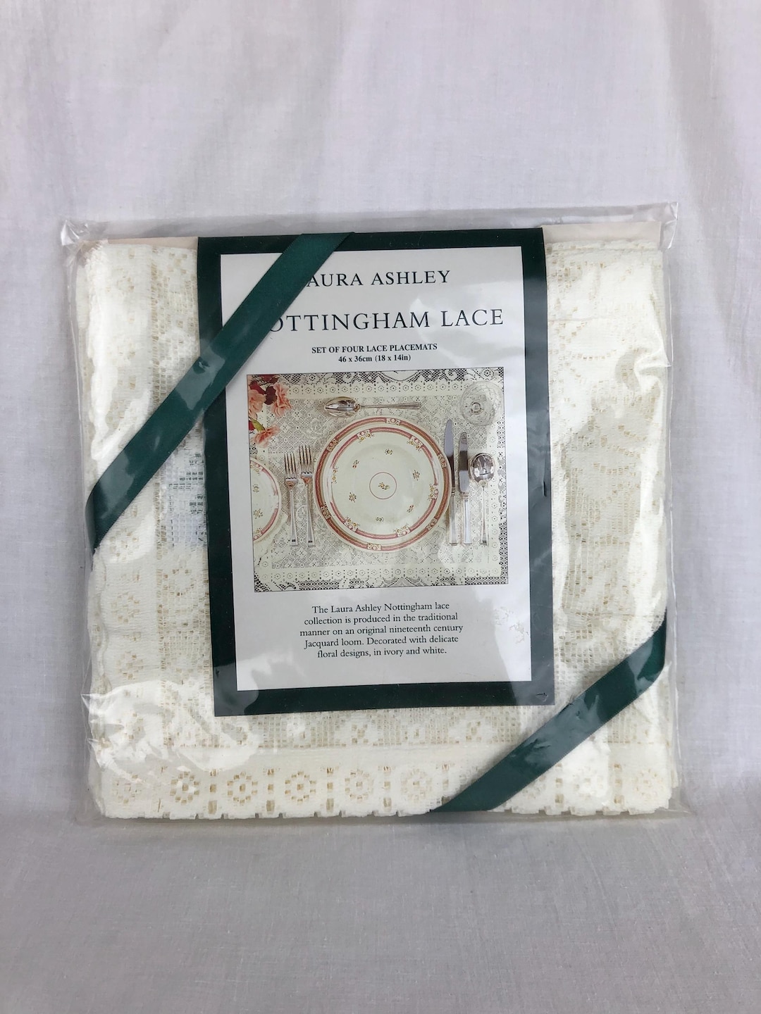 Vintage Laura Ashley Nottingham Lace Placemats Set of 4 NOS Deadstock ...
