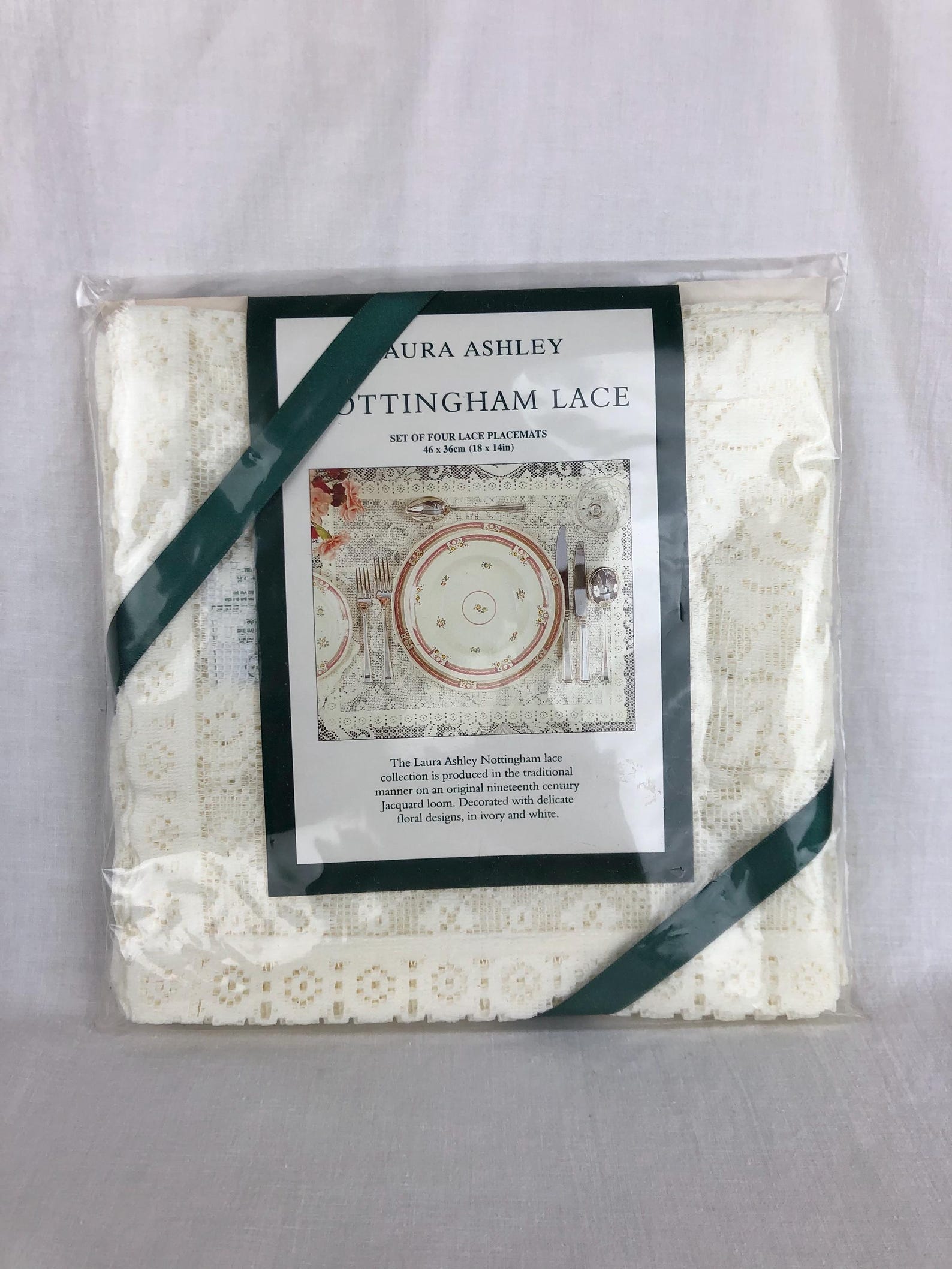 Vintage Laura Ashley Nottingham Lace Placemats Set of 4 NOS Deadstock ...
