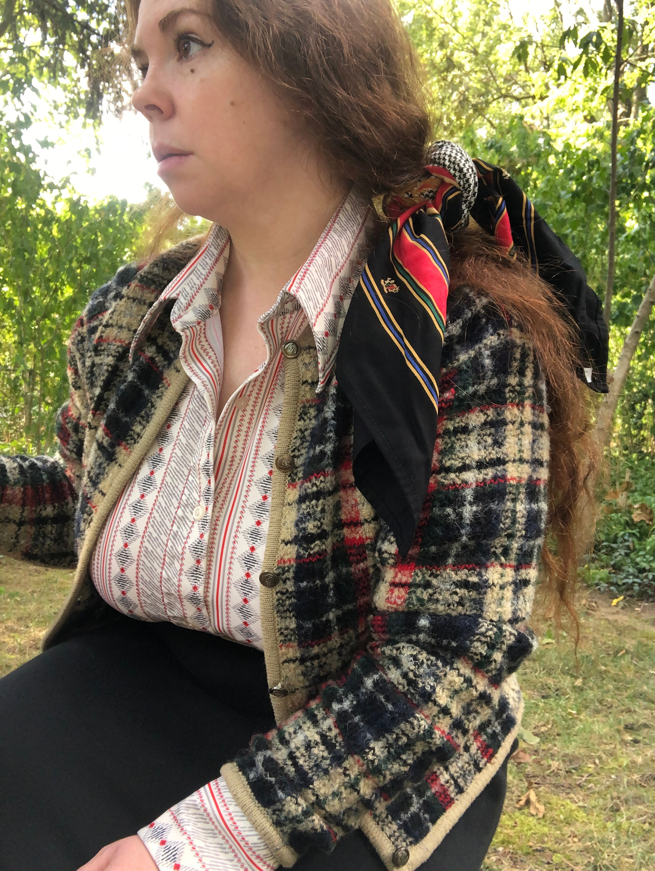 Vintage Button Down Shirt 70s Disco Collar Printed Blouse Top | Etsy