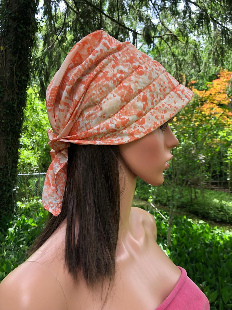 Vintage Fitted Head Scarf Turban Bonnet 70s Snake Print - Etsy