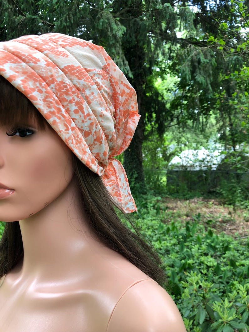 Vintage Fitted Head Scarf Turban Bonnet 70s Snake Print - Etsy