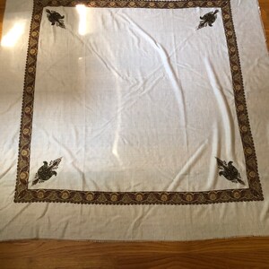 Vintage Hand Embroidered Shawl Wrap Kashmiri Sozni Super Soft Pashmina ...