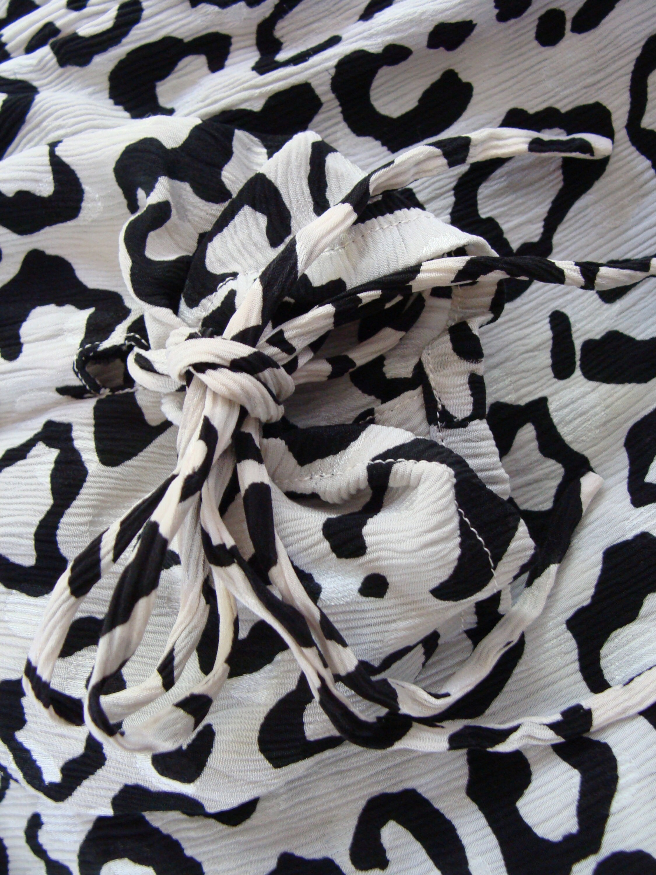 Vintage Leopard Print Top 70s Animal Print Black White | Etsy