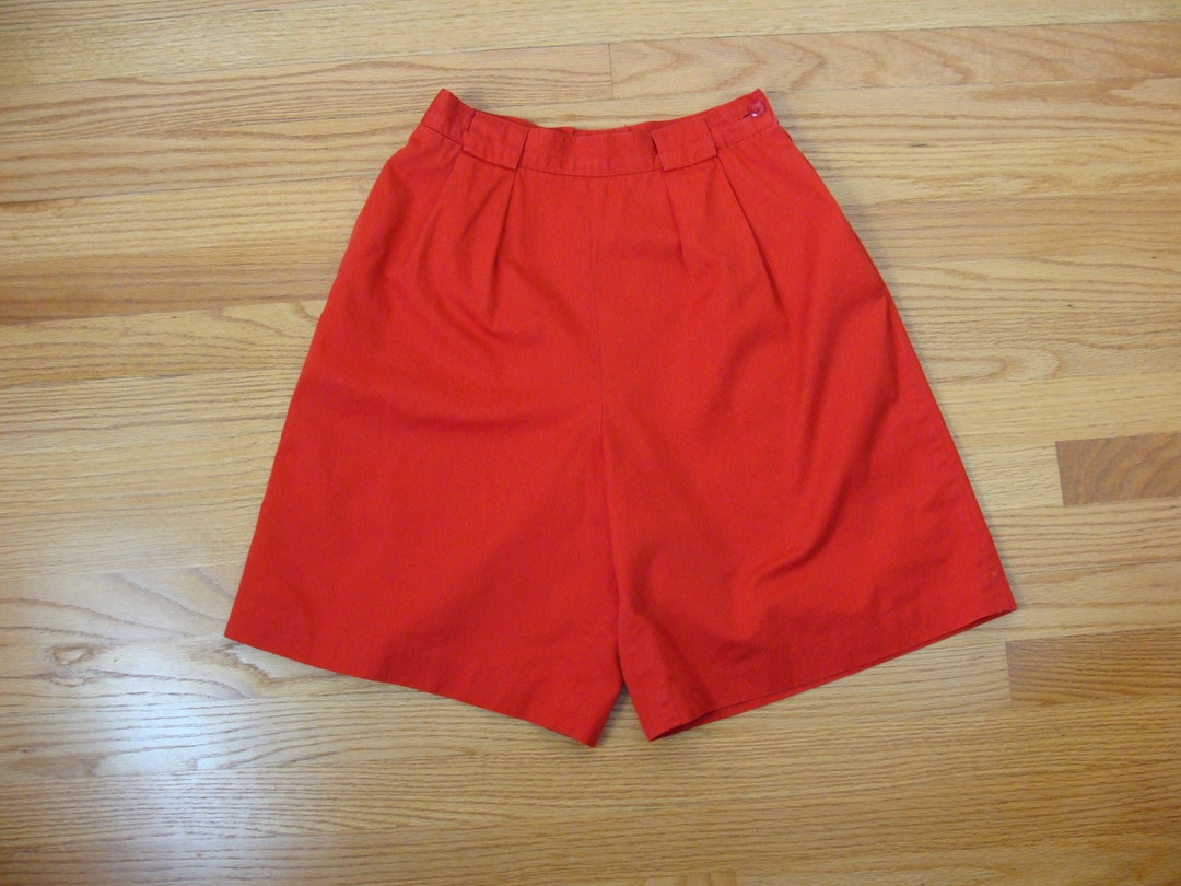 Vintage Trouser Shorts 80s High Waisted Pleated Bermuda Shorts Liz ...