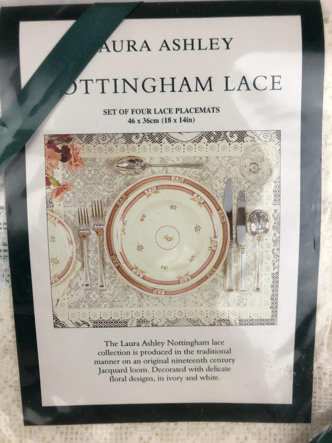 Vintage Laura Ashley Nottingham Lace Placemats Set of 4 NOS Deadstock ...