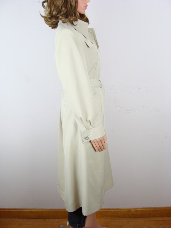 Vintage Trench Coat 70s Classic Chic Khaki Trench Ast… - Gem