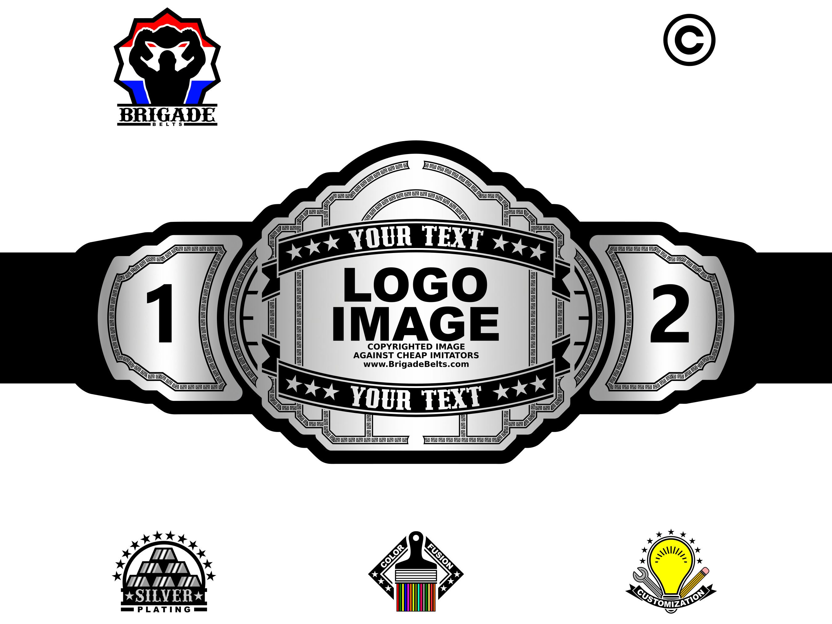 Custom Championship Belt Full Size Customizable Title Belt - Etsy