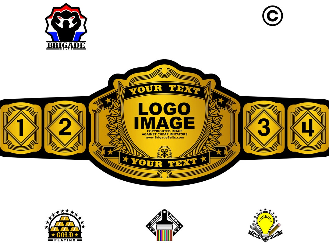 Custom Championship Belt - Full Size Customizable Title Belt - Emperor ...