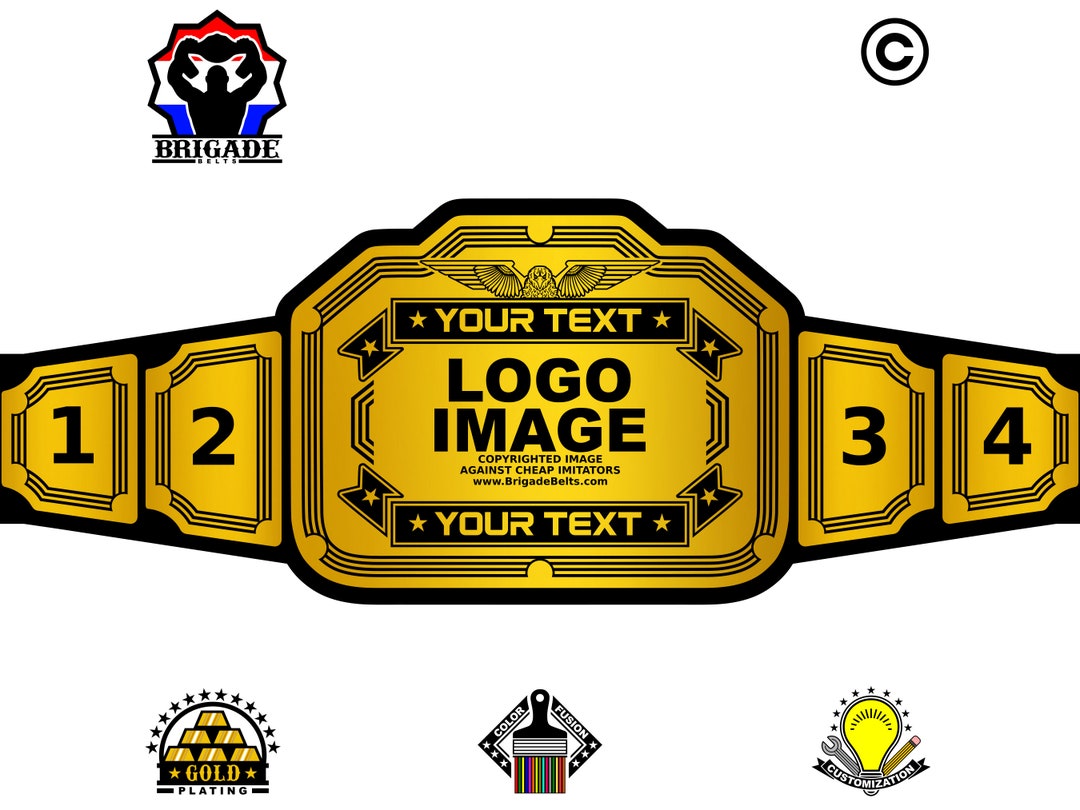 Custom Championship Belt - Full Size Customizable Title Belt - Enforcer ...