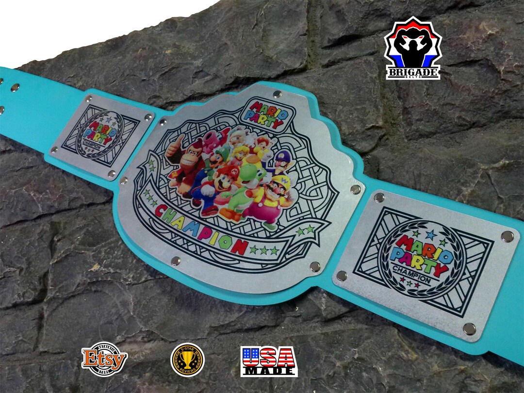Mario Party Belt | Colorful Metal Championship Title Belt | Full Size ...
