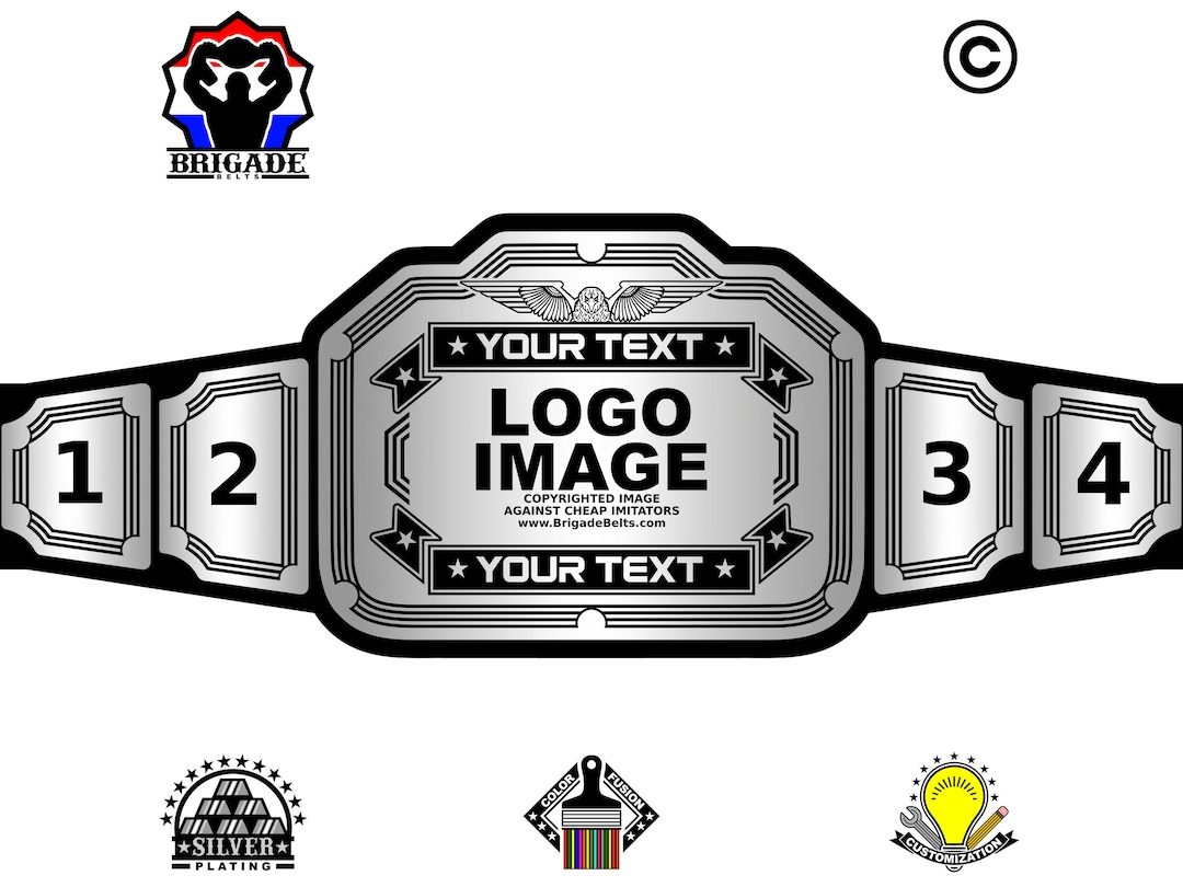 Custom Championship Belt - Full Size Customizable Title Belt - Enforcer ...