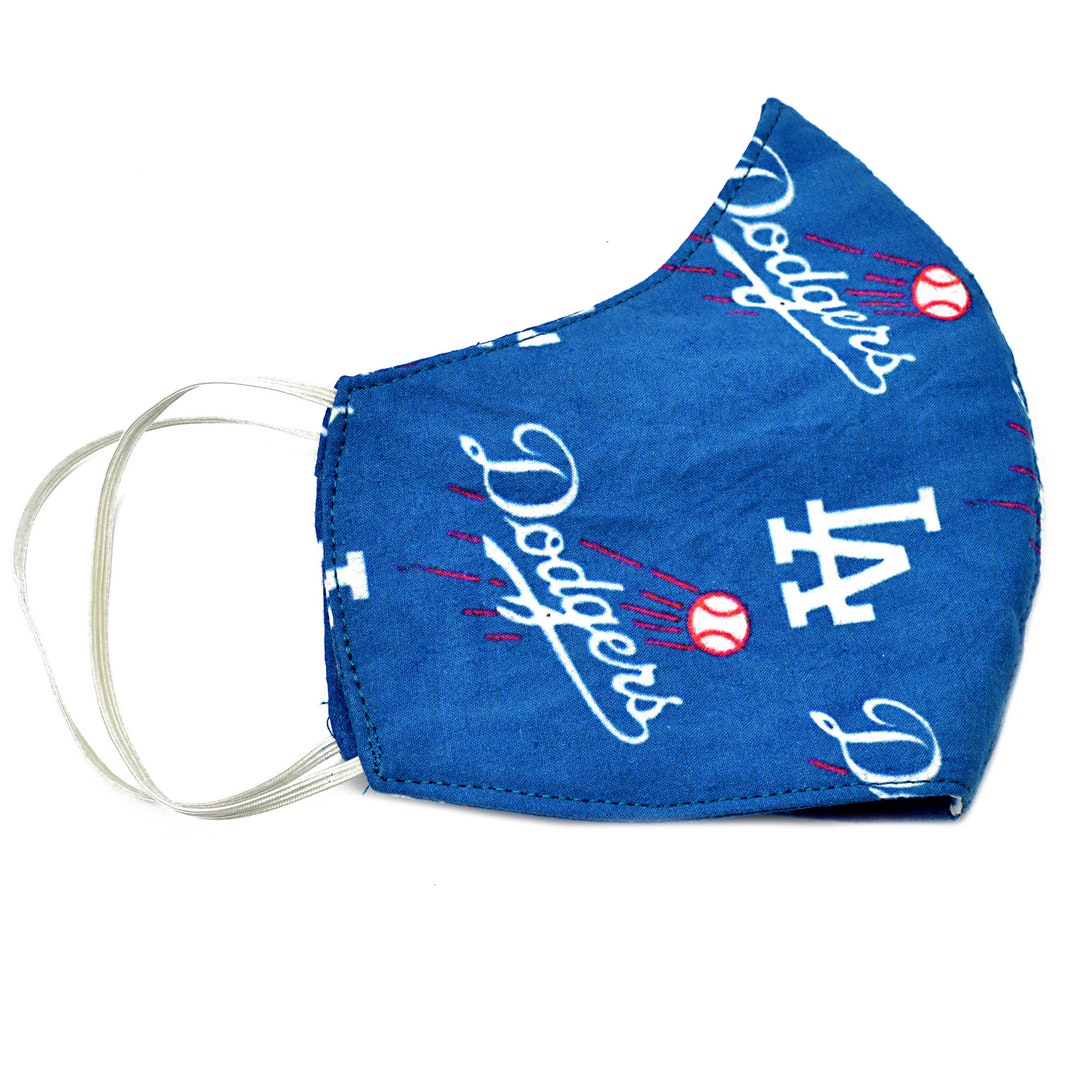Cotton Blend Washable Face Mask, Reusable Los Angeles Dodgers Mask ...