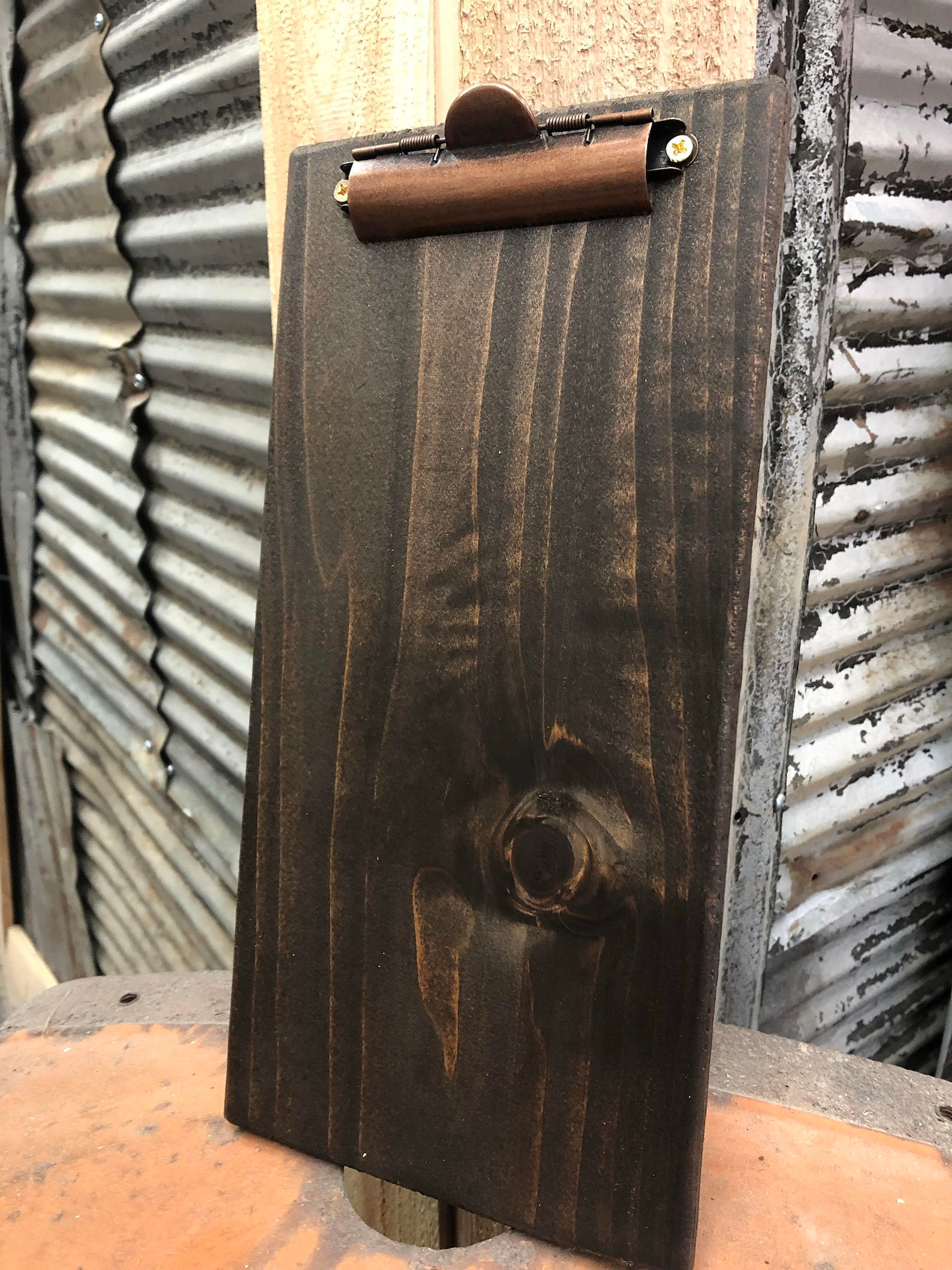 Wood Menu Clipboards With Rustic Copper Clip Restaurant Menu - Etsy