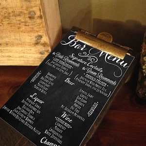 Menu Clipboards - Restaurant Menu Boards - Rustic Menu Boards - Rustic ...