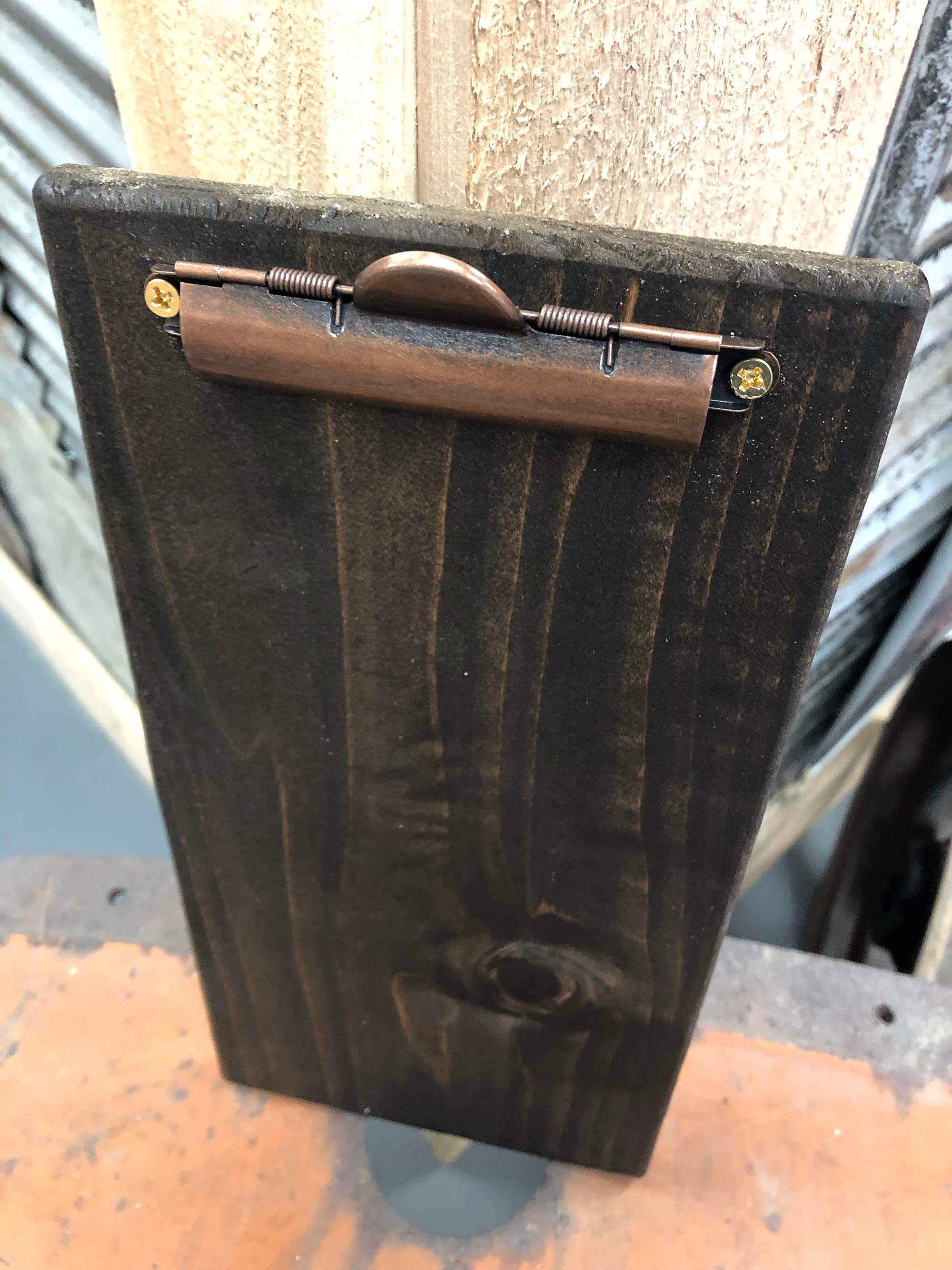 Rustic Wood Clipboard With Copper Clip - Restaurant Menu Board - Etsy