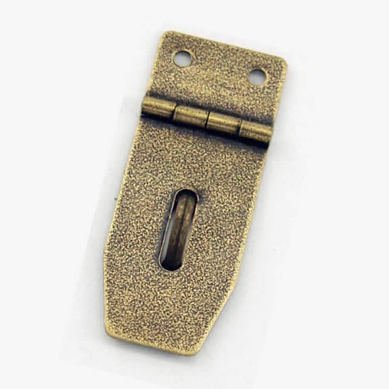Rustic Antique Brass Hasp: Universal Box Latch - Etsy
