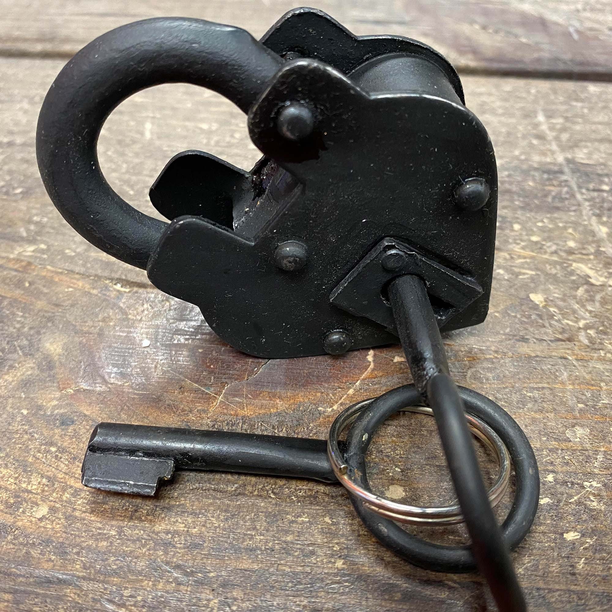 Iron Heart Lock and Keys Old Fashion Lock and Key Antique - Etsy