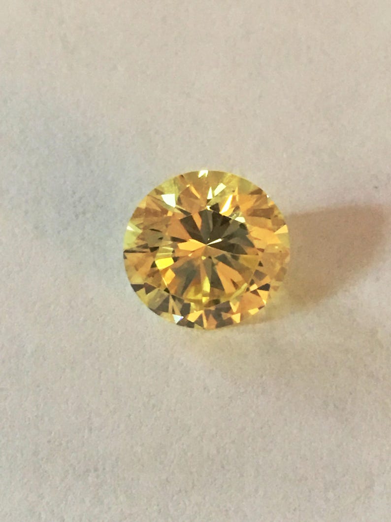 SOLD Vintage Fancy Yellow Round Brilliant Cut Diamond 1.94cts - Etsy