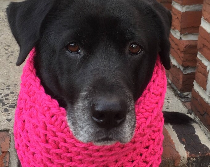 Pink Dog Snood Hot Pink Dog Snood Dog Scarf Snood for Dog Pink Dog ...
