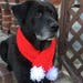 Santa Scarf for Dog — Red Dog Scarf With Pom Poms — Red Dog Scarf ...