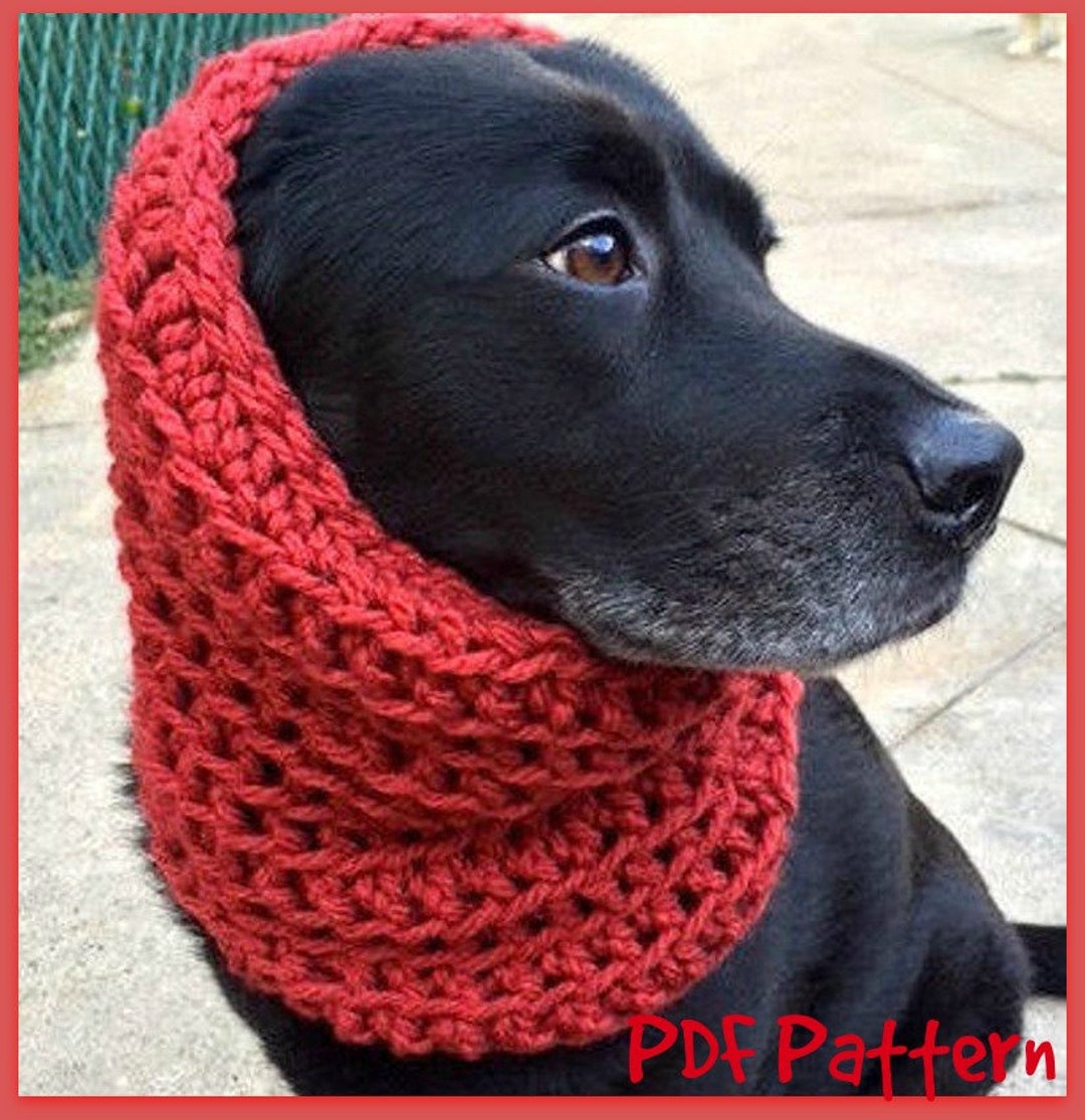 Dog Snood Pattern / Classic Holiday Dog Scarf Pattern / Dog Snood ...