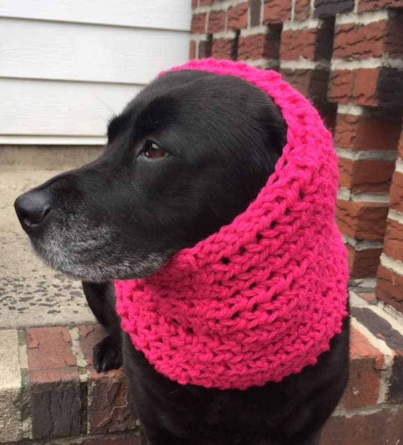 Pink Dog Snood — Hot Pink Dog Snood — Dog Scarf — Snood for Dog — Pink ...