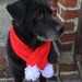 Santa Scarf for Dog Red Dog Scarf With Pom Poms Red Dog - Etsy