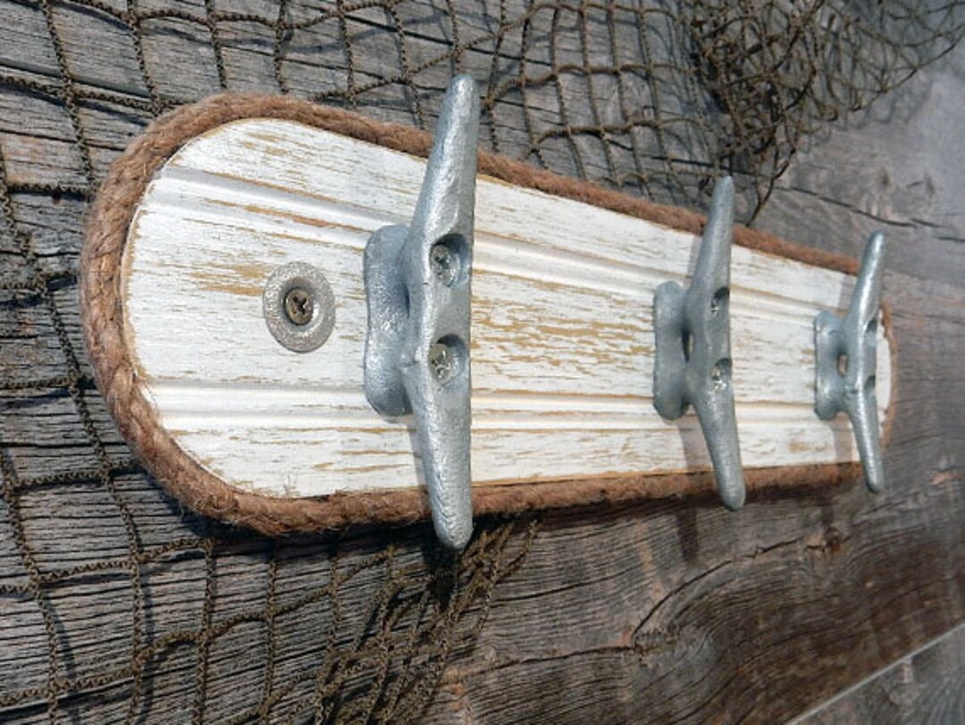 Wall Hook Rack Galvanized Boat Cleats Beach Towel Hook Coat Hooks ...