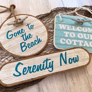 Beach Signs - Nautical Boat Beach Seaside Cottage Home Decor - 4" Boat ...