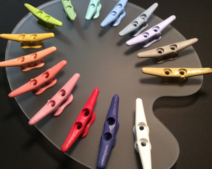 Painted Boat Cleats - Drawer Pulls Knobs - Towel Coat Hooks - Wall Hook ...