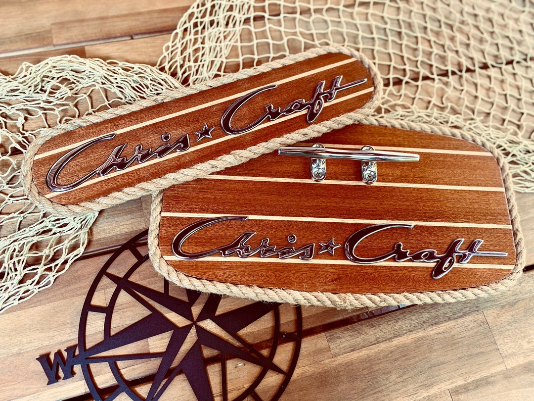 Mahogany Chris Craft Boat Sign Plaque IN STOCK Ready to SHIP - Nautical ...
