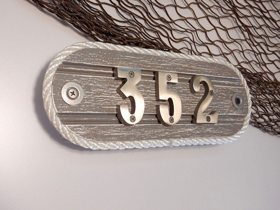 Stainless House Number Plaque - Home Address Number Plate - Condo Boat ...