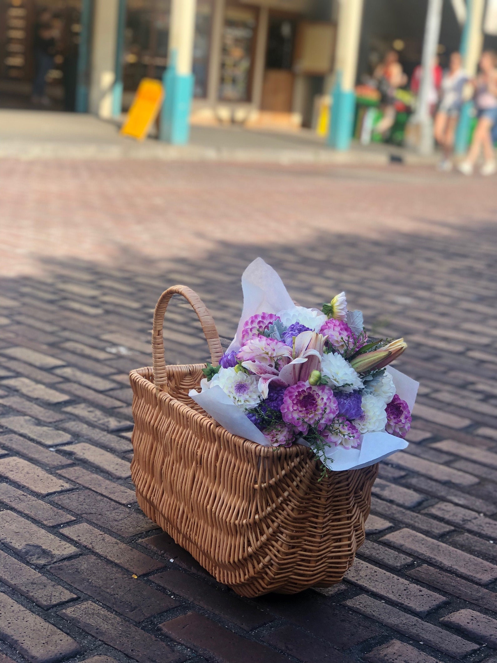 Side Wicker Bike Basket | Etsy