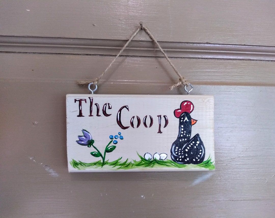 The Coop Mini, Rustic Chicken Coop, Garden, Hand Painted, Home Decor ...