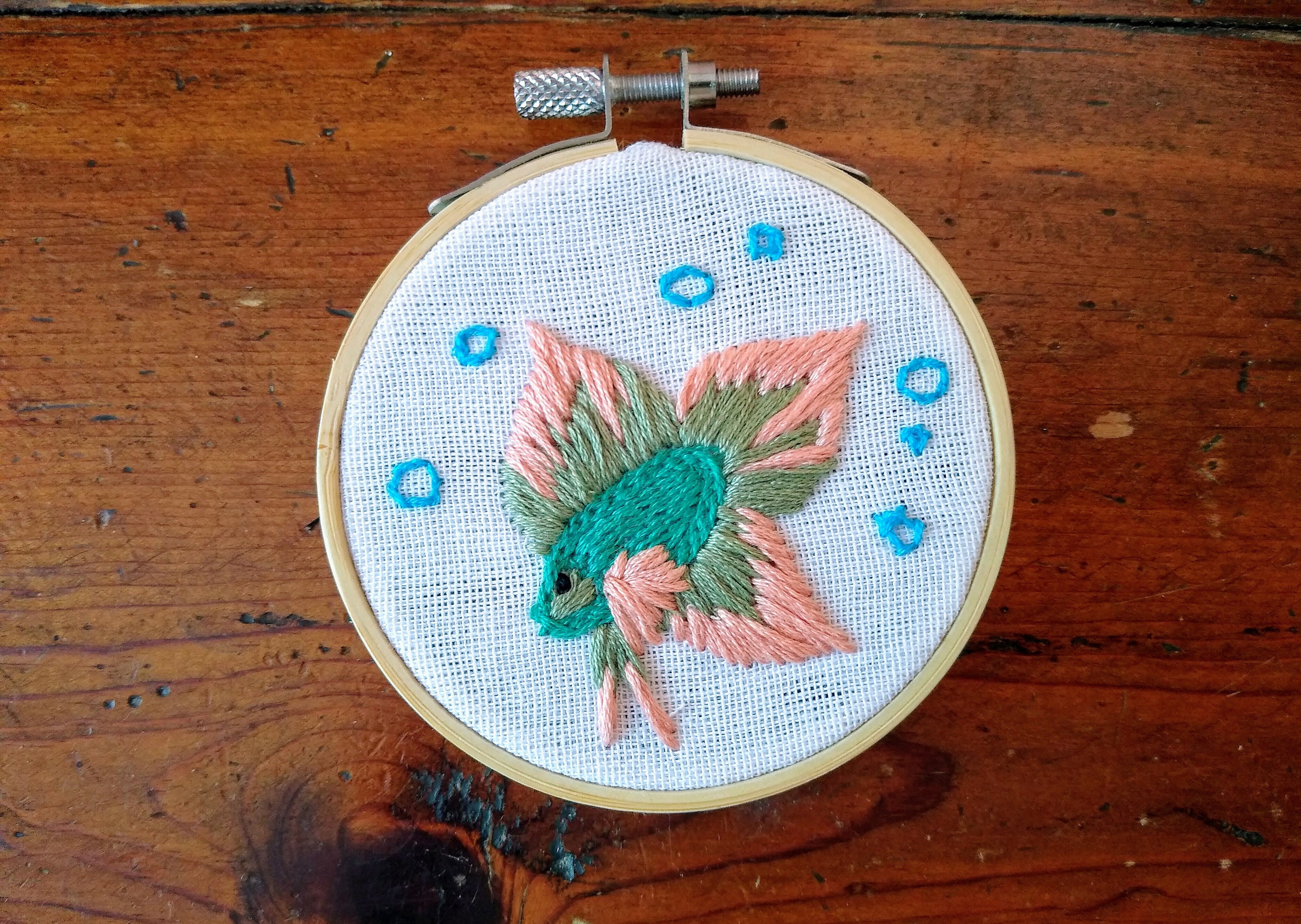 Betta Fish Embroidery Hoop - Etsy