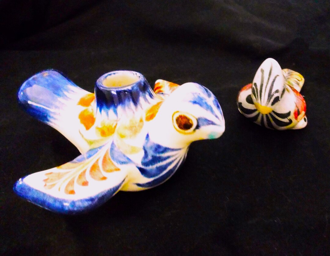 2 - Vintage Mexican Pottery Birds - Etsy