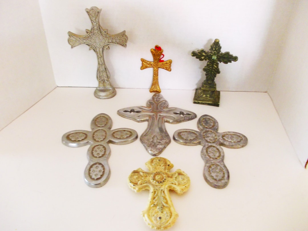 Lot of 7 Vintage Crosses Bundle - Etsy