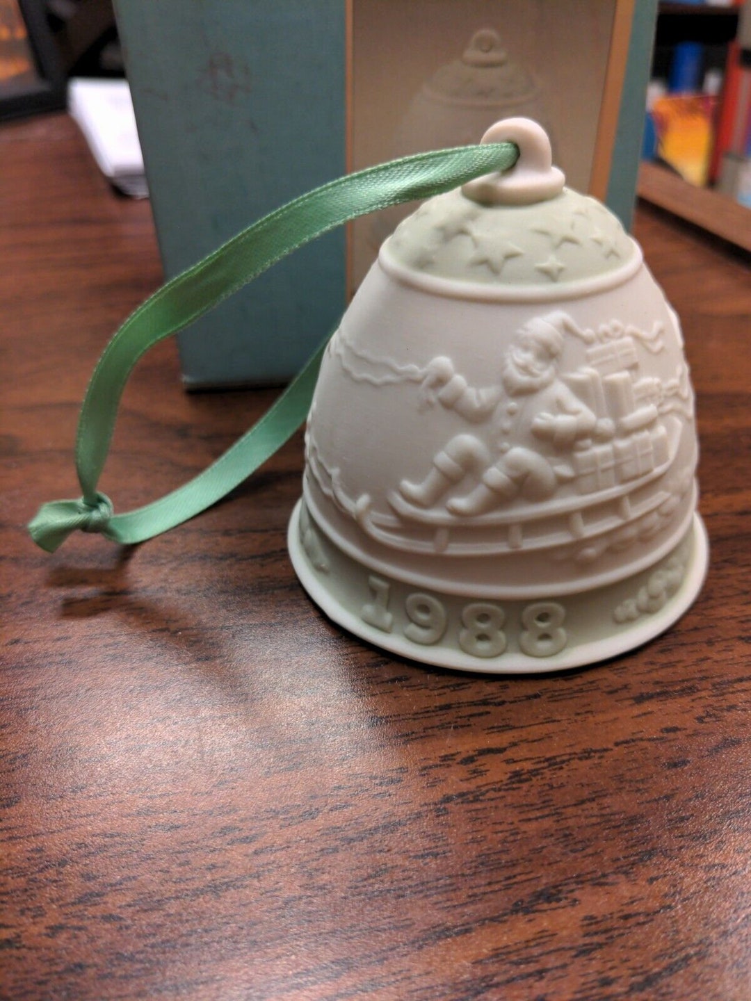 Vintage Lladro 1988 Bell Ornament With Original Box 5525 Santa Sleigh ...