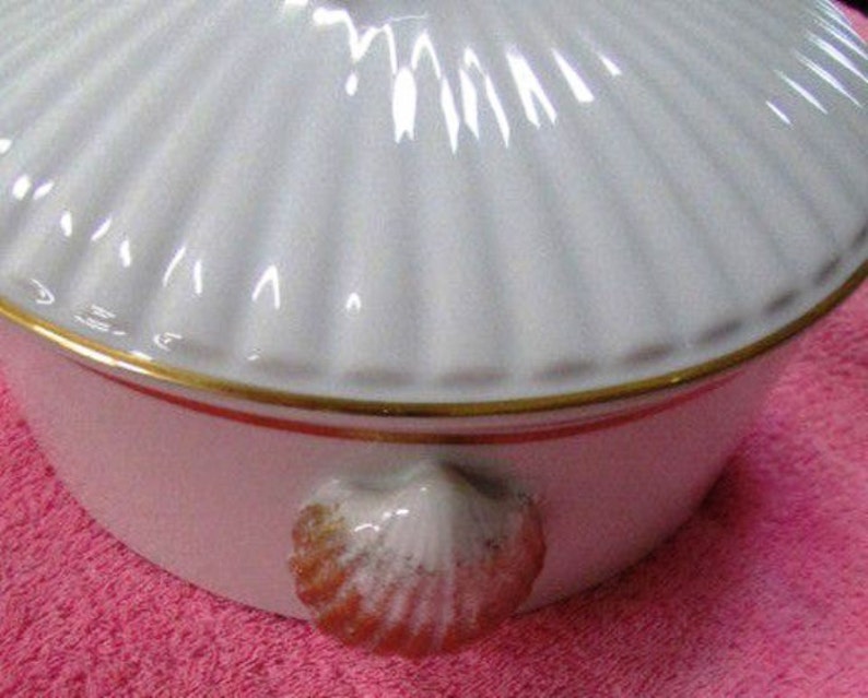 Vintage Shafford Golden Sea Shell Dish With Lid ~ Gold Trim - Etsy