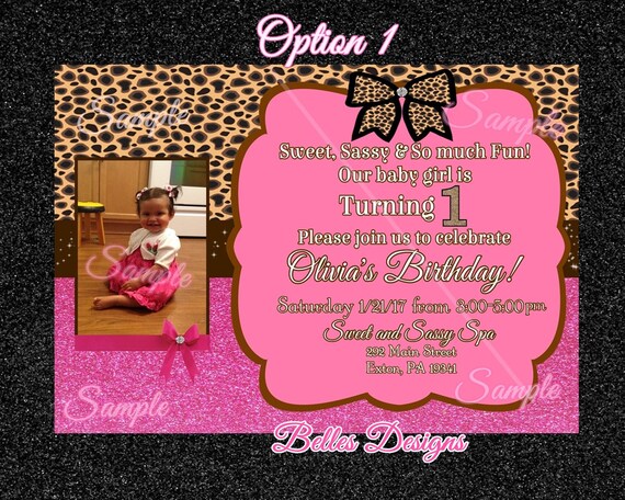 Cheetah Print Birthday Invitations Templates