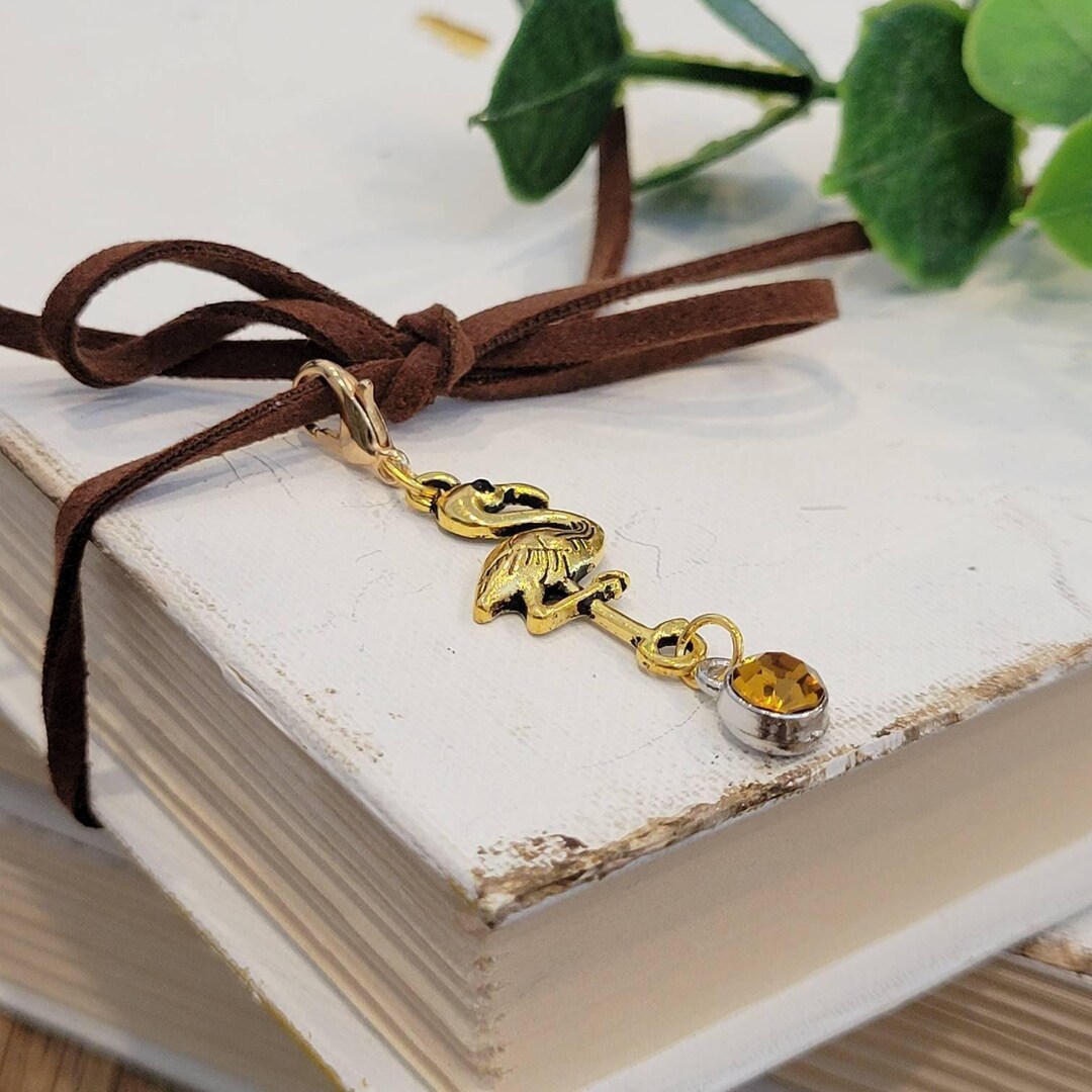 Gold Flamingo Clip-on Charm: Tropical Planner/zipper Pull Accessory - Etsy