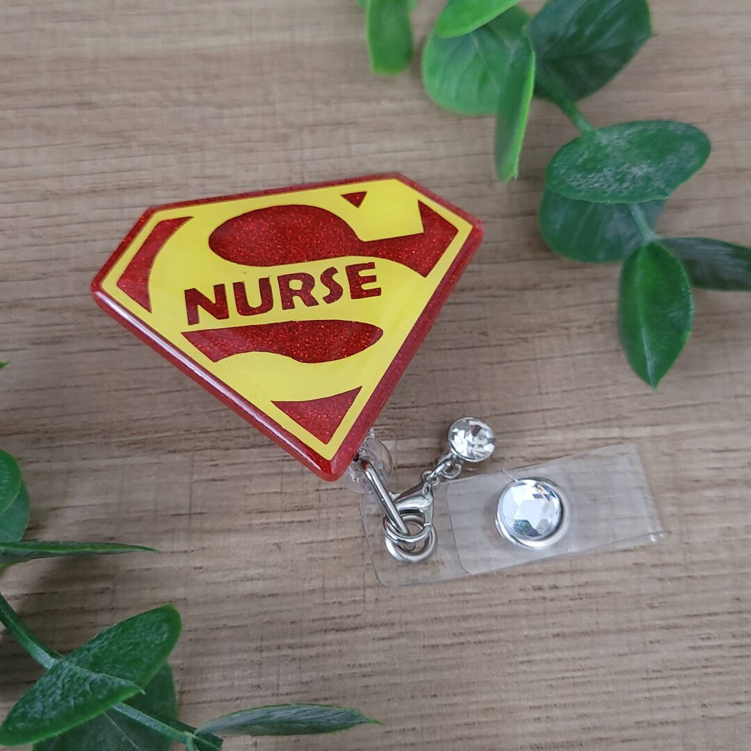 Nurse Retractable Badge Reel, Badge Holder With Alligator Clip, Nurse ...